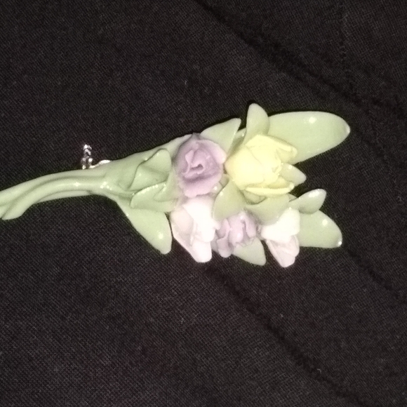 Jewelry | Porcelain Flower Brooch Pin | Poshmark